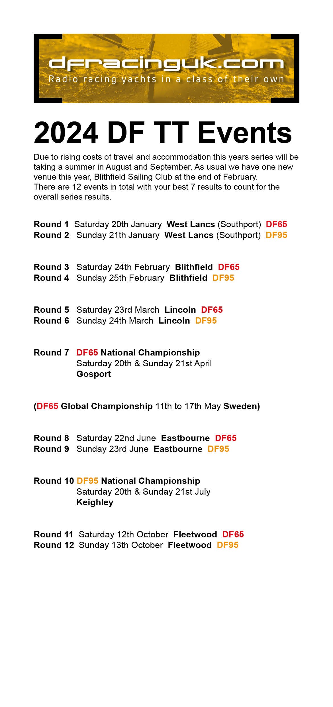 2024 TT Calendar | DF Racing UK Class Association